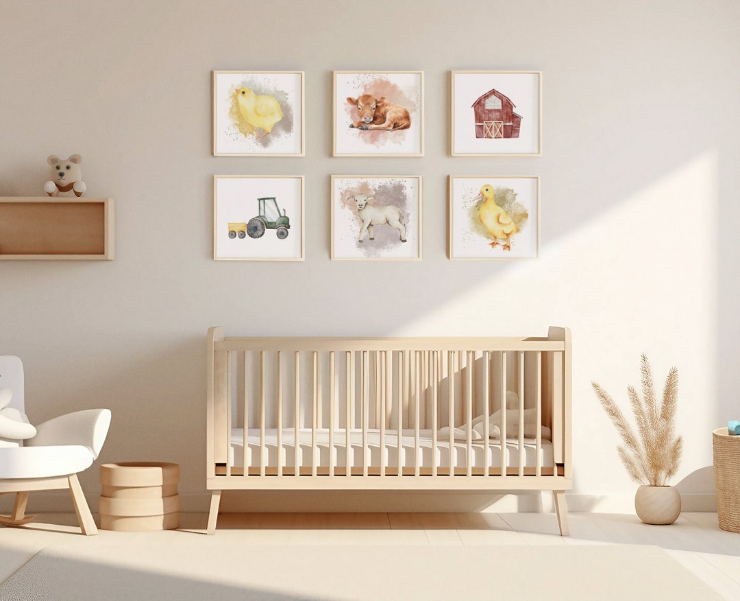 Barnyard Animal Nursery Art Barnyard Baby Nursery Farm Kids Room Print ...