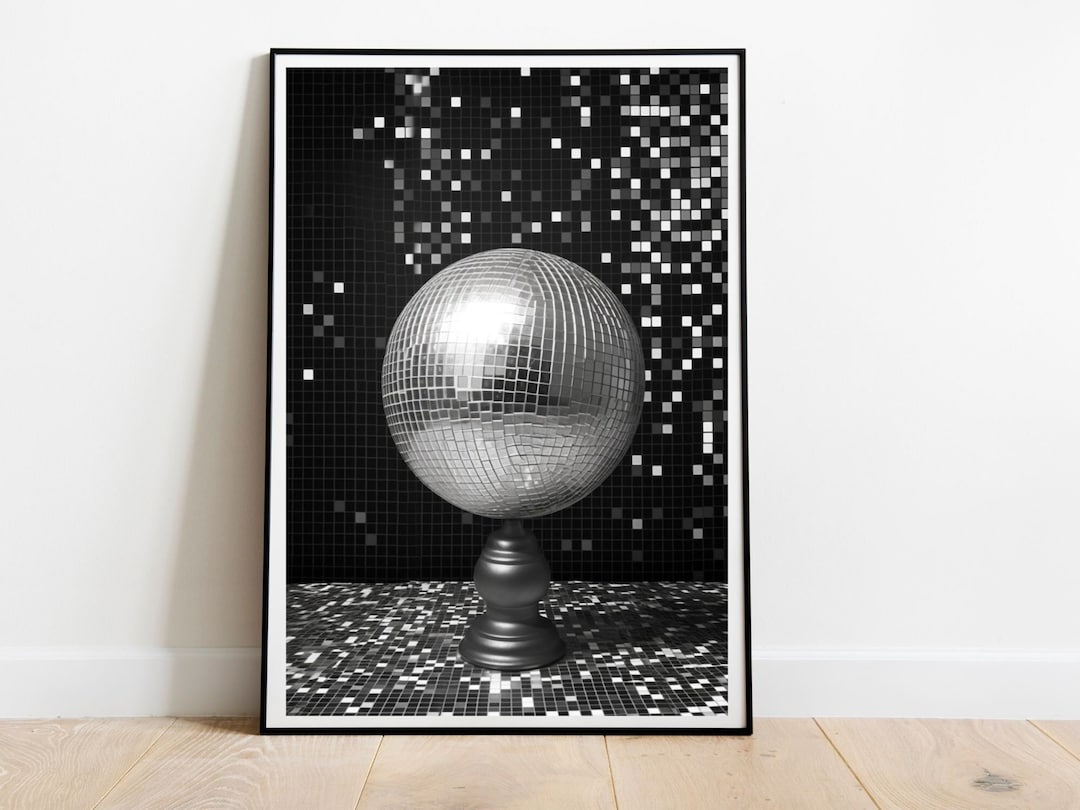 Disco Print Disco Ball Art Disco Ball Poster Disco Ball Print Disco ...