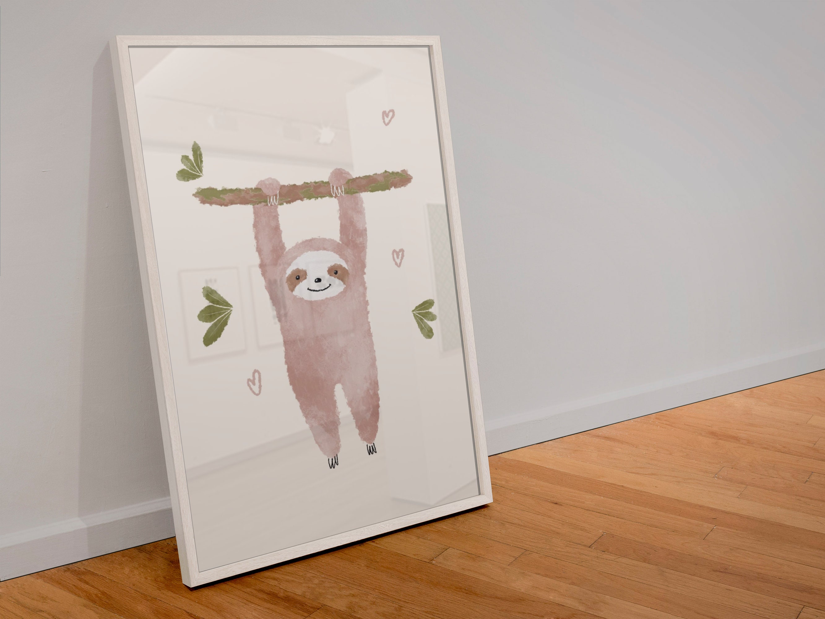 Sloth Nursery Art Sloth Print Animals Nursey Art Green Nursery Decor ...