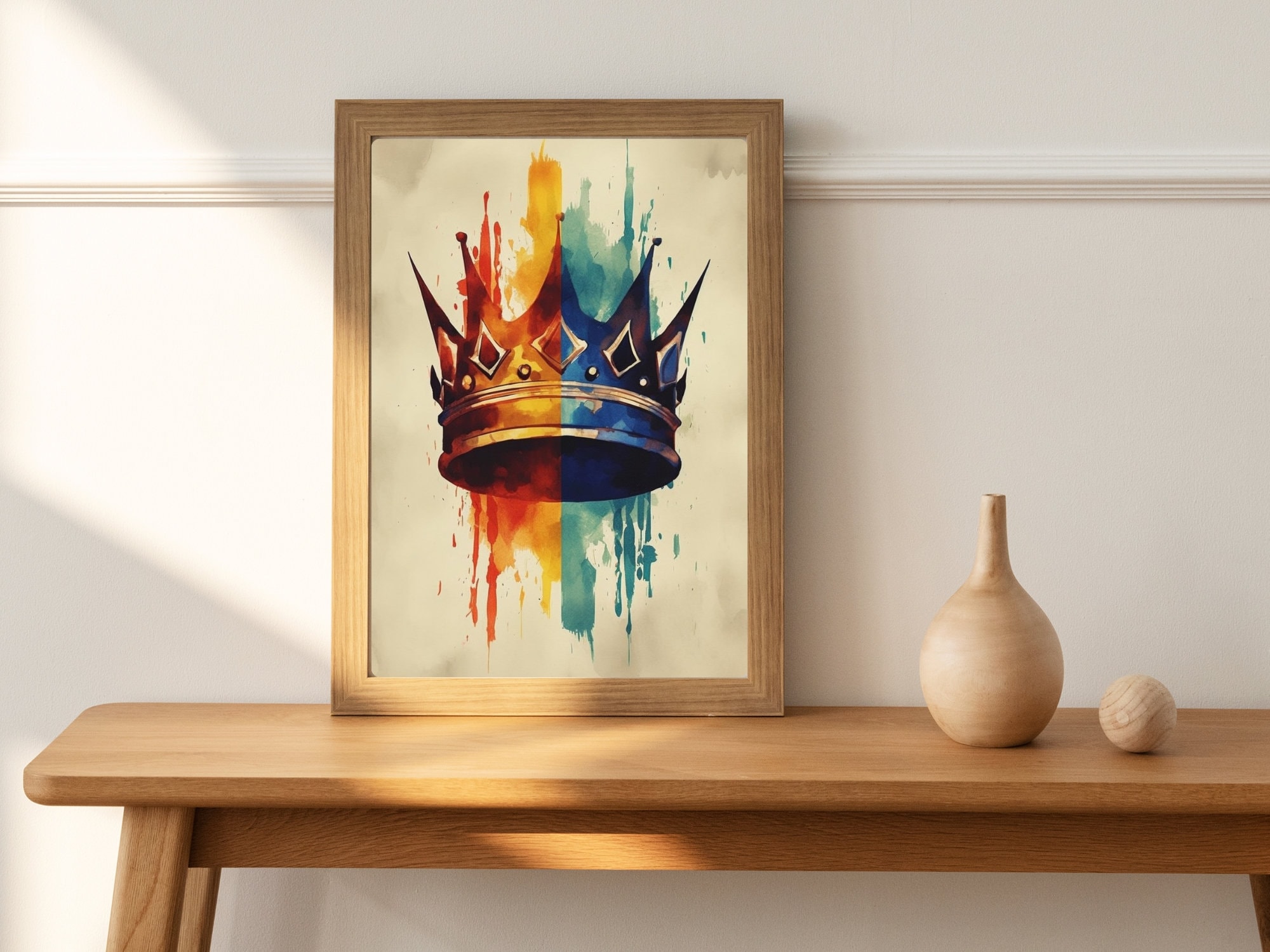 Abstract Crown Wall Art Print Queen Digital Download Art Print Crown ...