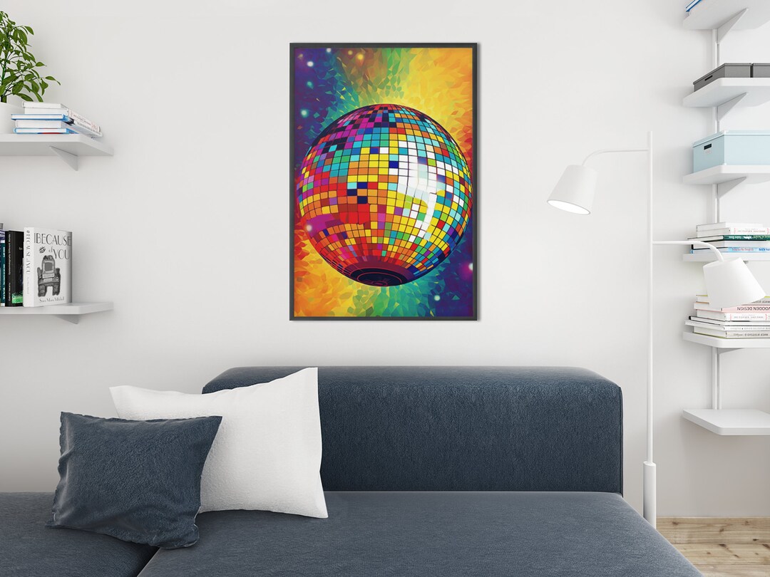 Disco Print Disco Ball Art Disco Ball Poster Disco Ball Print Disco ...
