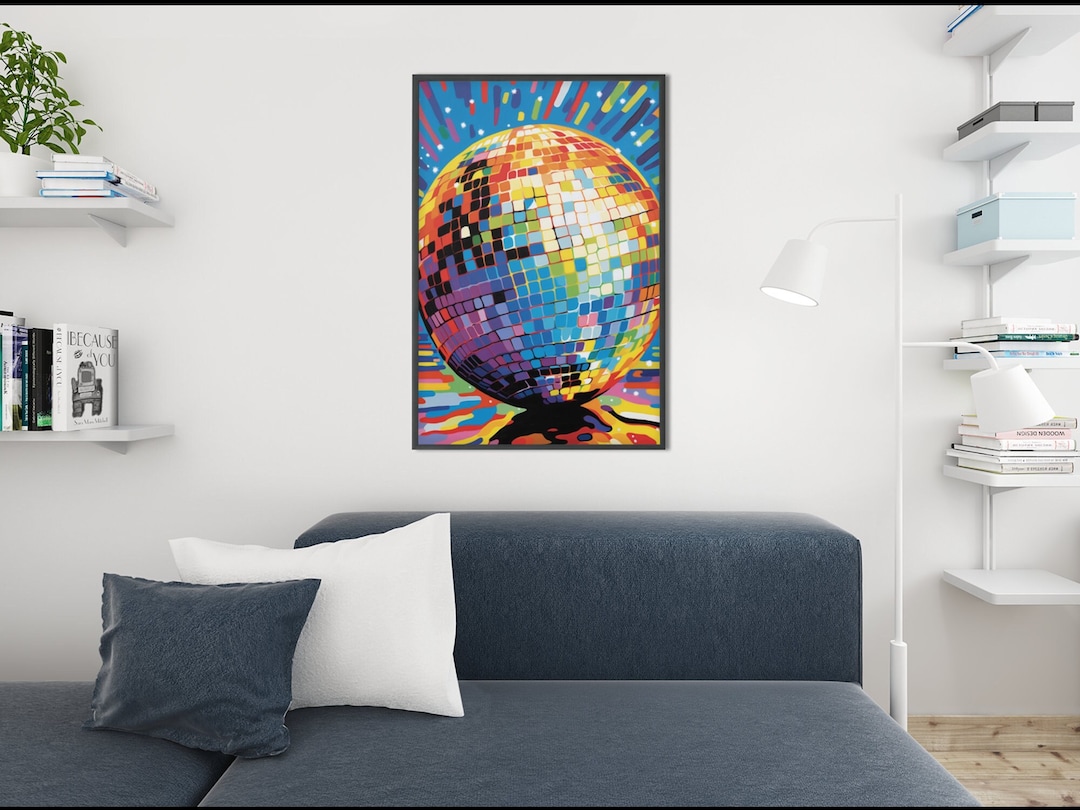 Disco Print Disco Ball Art Disco Ball Poster Disco Ball Print Disco ...