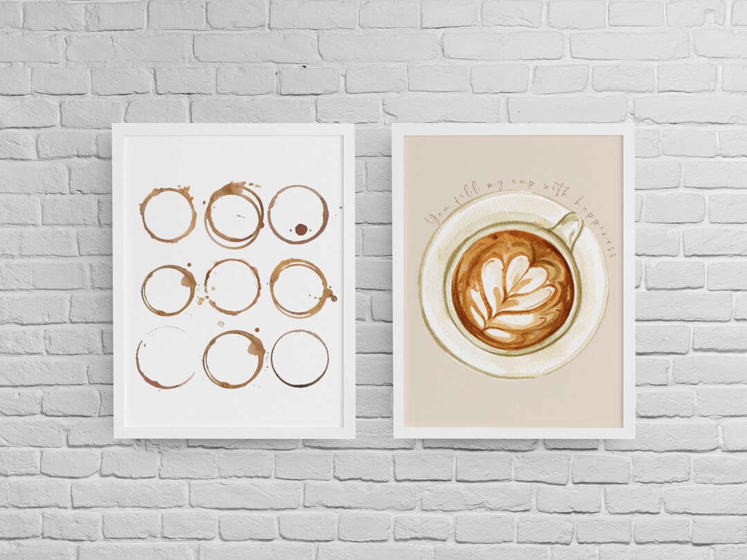 Coffee Shop Poster Print Kitchen Poster Espresso Art Cappuccino Coffee ...