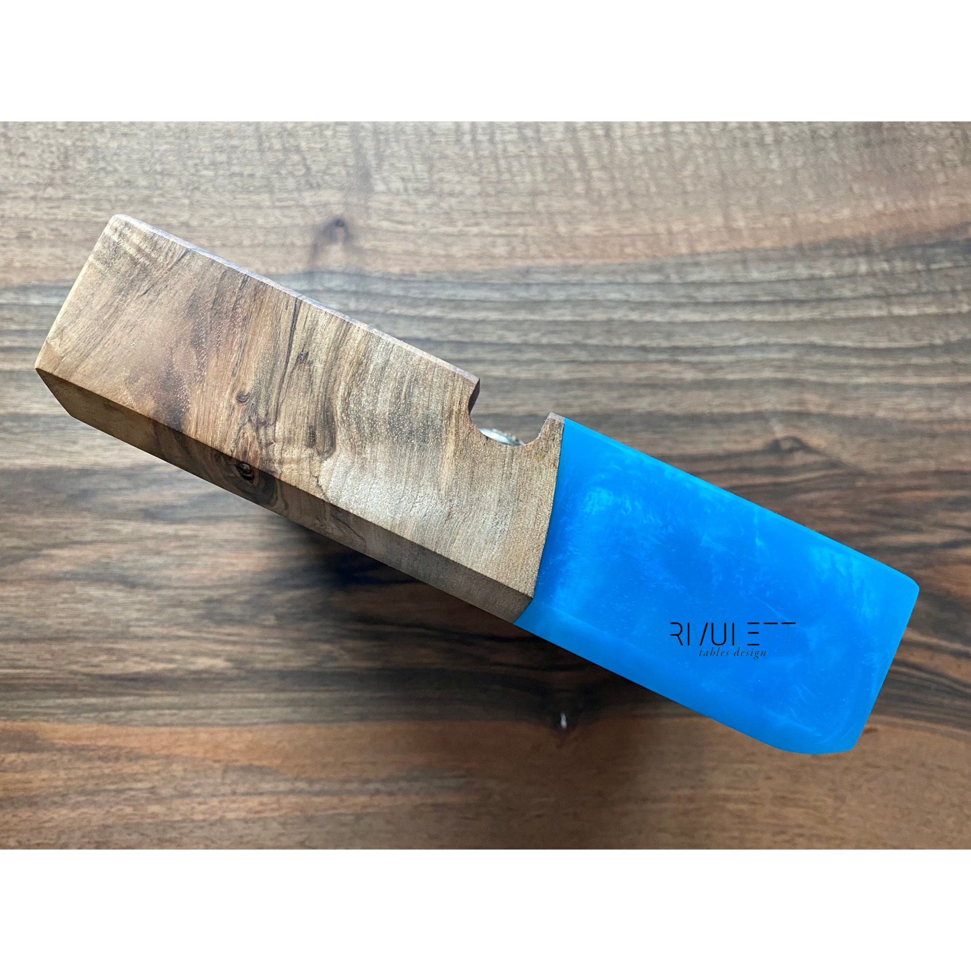 Handmade Walnut Wood and Epoxy Resin Cigar Tray Premium Cigar Holder ...