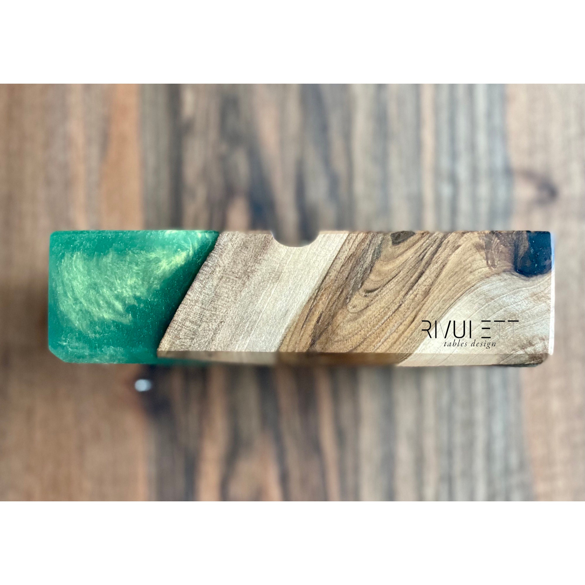 Handmade Walnut Wood and Epoxy Resin Cigar Tray | Premium Cigar Holder ...