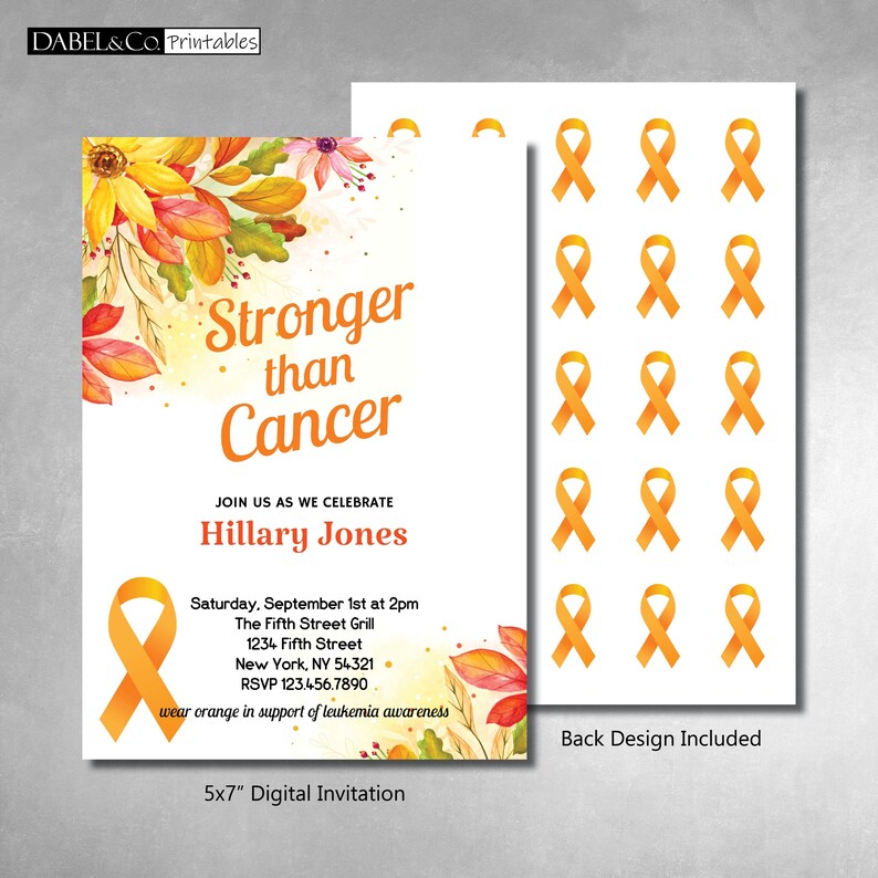 Editable Cancer Remission Celebration, Goodbye Cancer Party, Leukemia ...