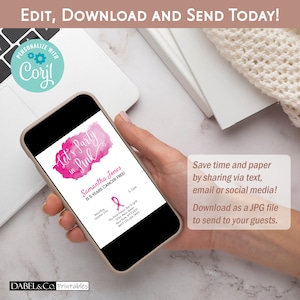 Breast Cancer Remission Celebration, Goodbye Cancer Party, Instant ...