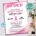 Breast Cancer Walk for a Cure Invitation, Editable Breast Cancer ...