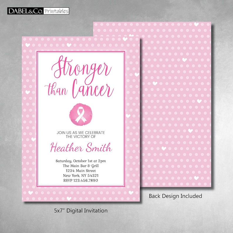 Breast Cancer Remission Celebration, Goodbye Cancer Party, Breast ...