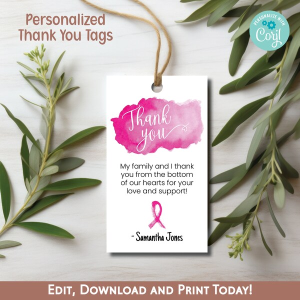Breast Cancer Thank You Cards - Etsy