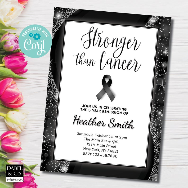 Cancer Remission Celebration, Goodbye Cancer Party, Cancer Survivor ...