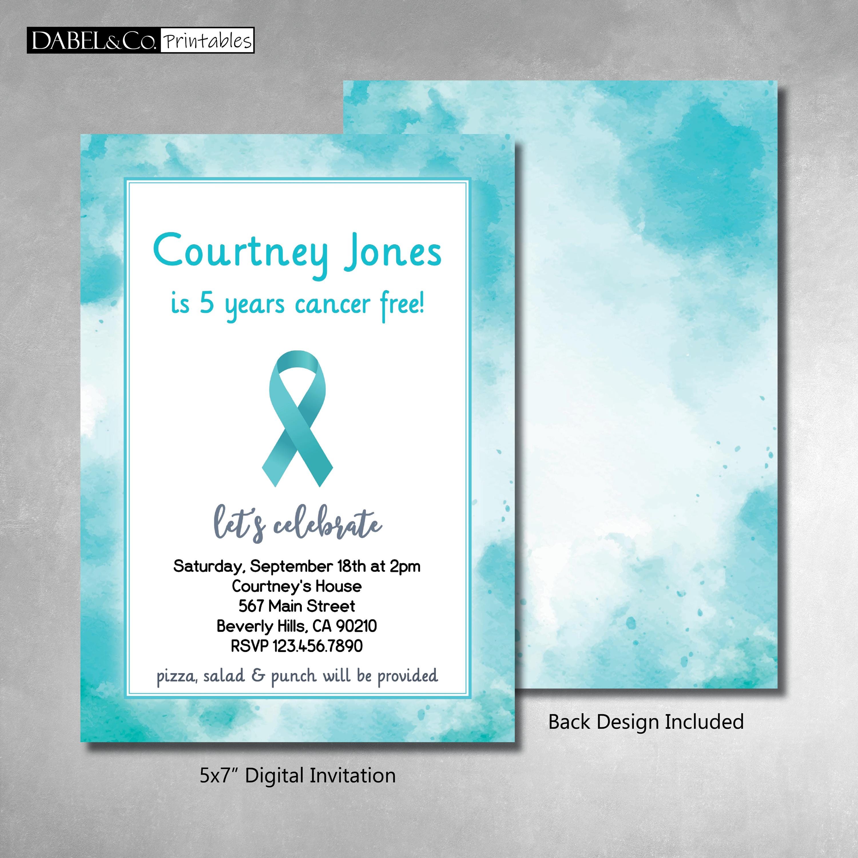 Editable Cancer Remission Celebration, Goodbye Cancer Party, Ovarian ...