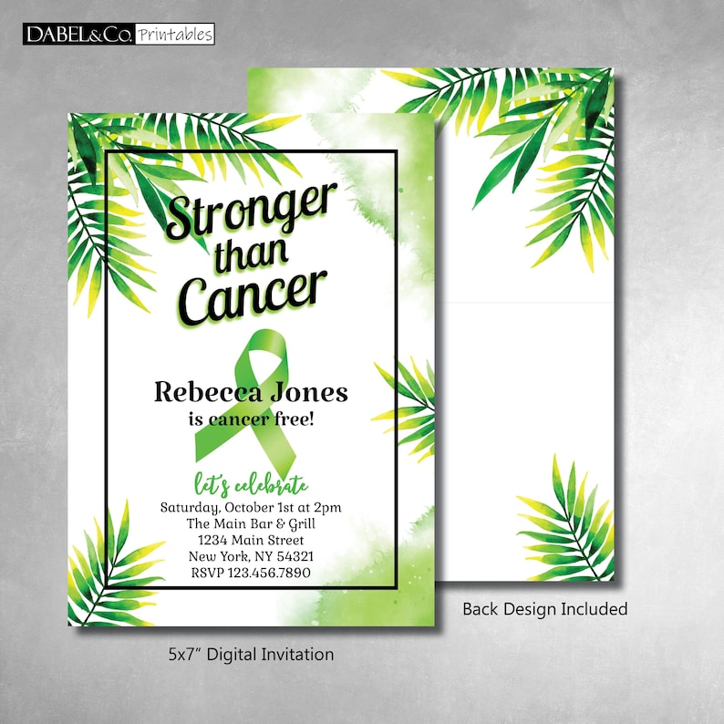 Editable Cancer Free Invitation, Cancer Remission, Goodbye Cancer Party ...