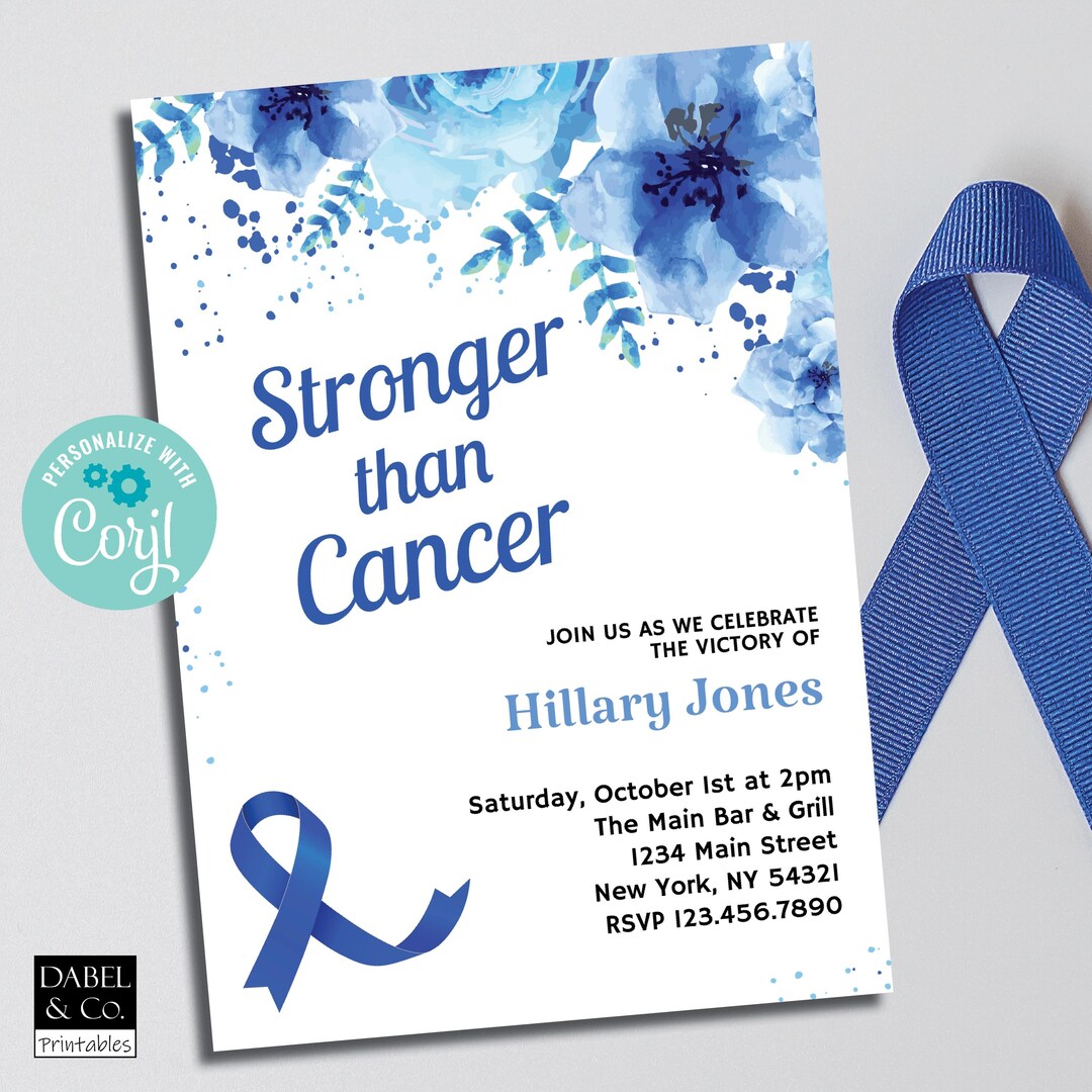 Cancer Remission Celebration, Goodbye Cancer Party, Instant Download ...