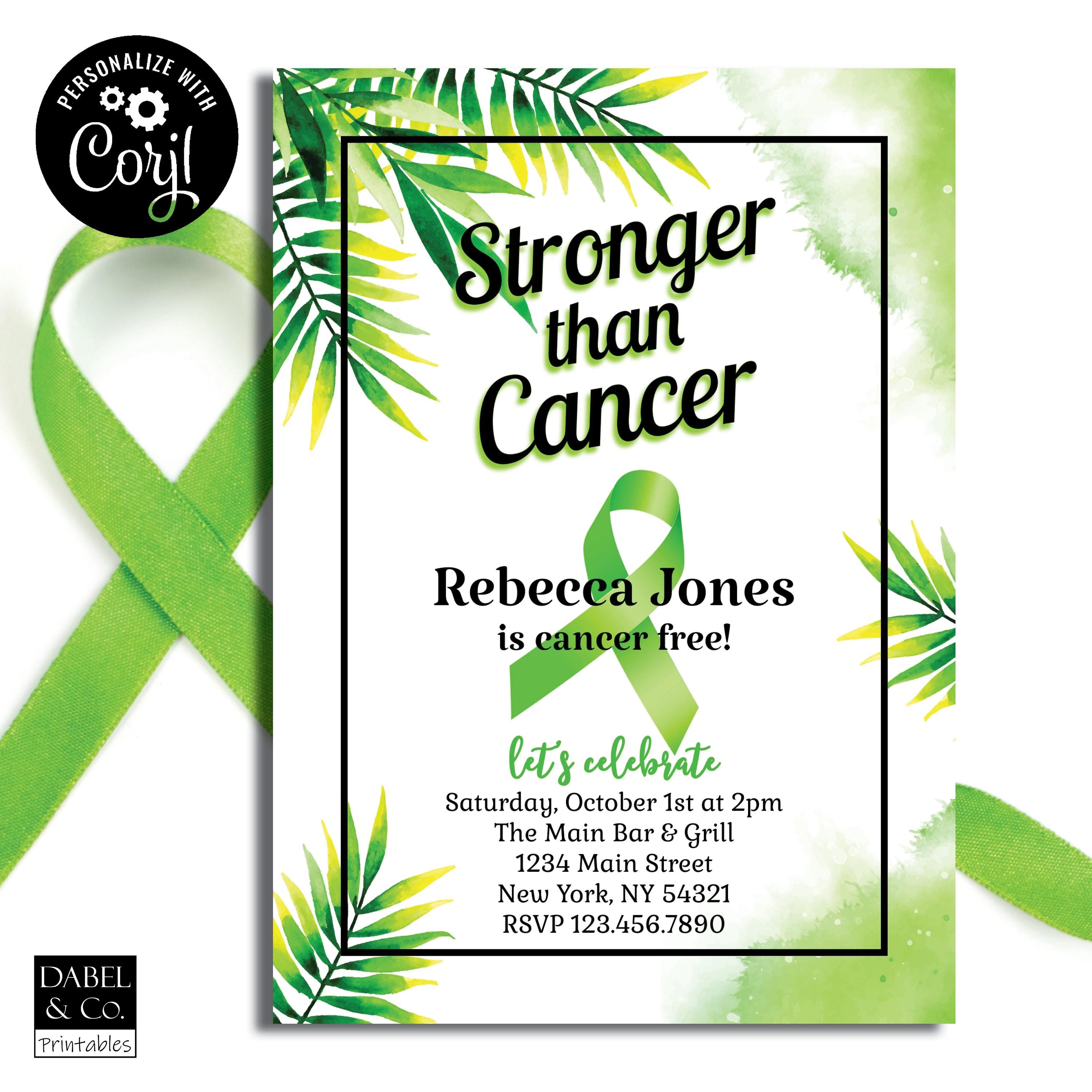 Editable Cancer Free Invitation, Cancer Remission, Goodbye Cancer Party ...