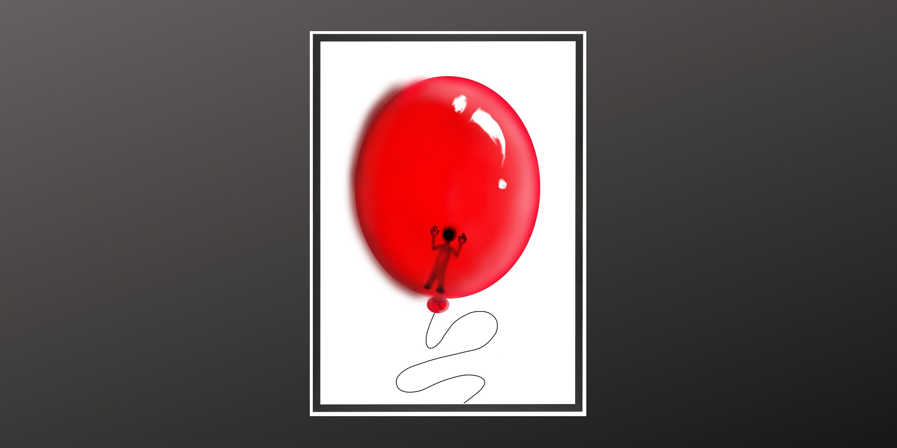 Red Balloon Downloadable and Printable Digital Art Poster - Etsy