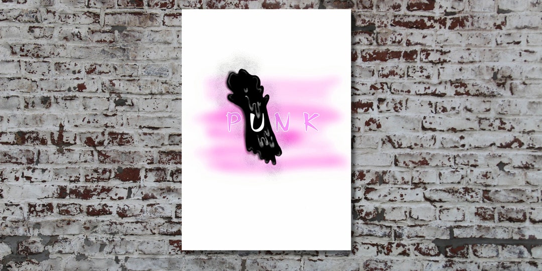 Cartel de descarga digital de Punk Word Art - Etsy España