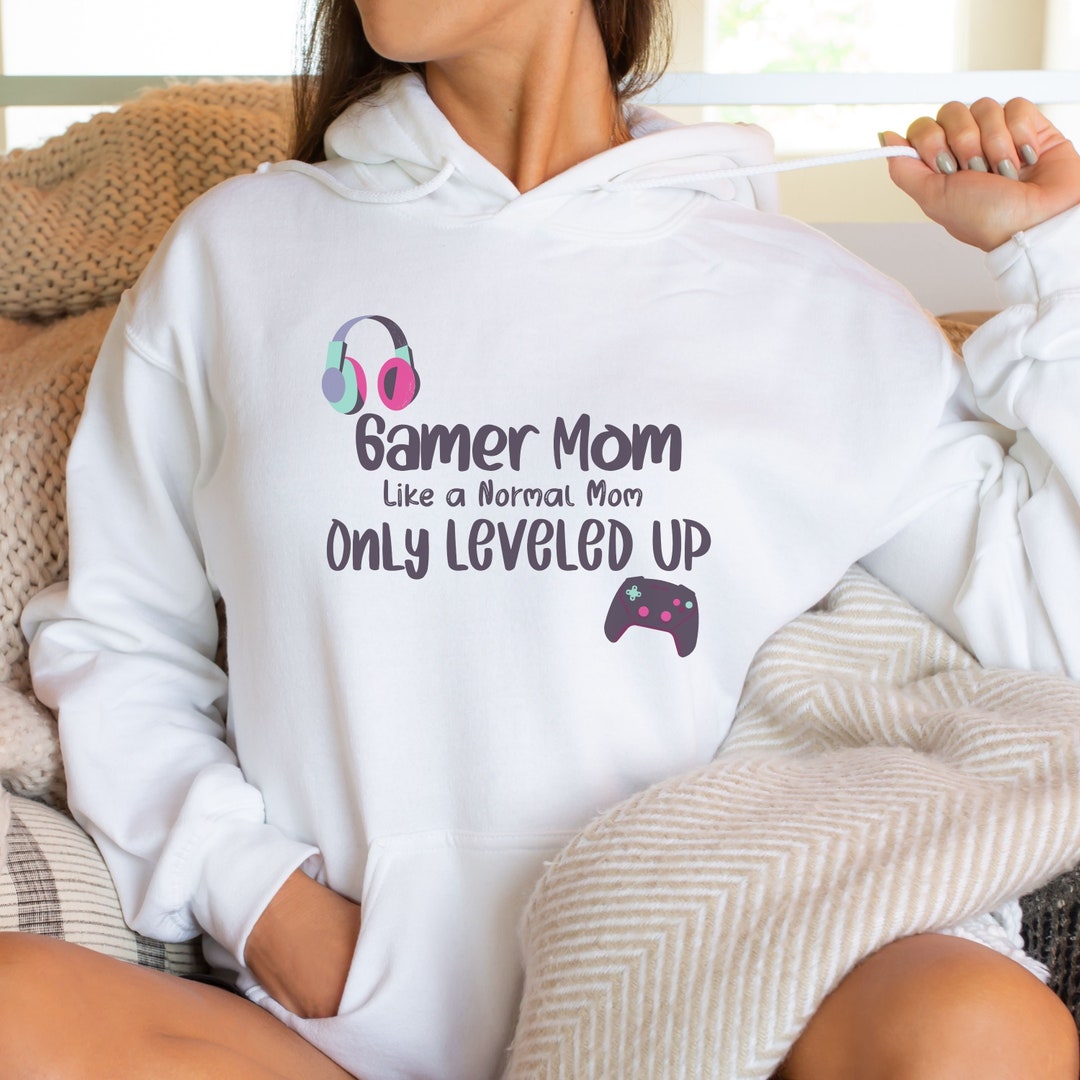 Cozy Gamer Mom Leveled up Hooded Sweatshirt, Video Game Hoodie, Gaming ...