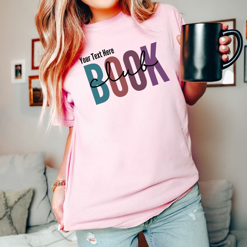 Personalized Book Club Shirt, Custom Book Lover Comfort Colors Brand ...