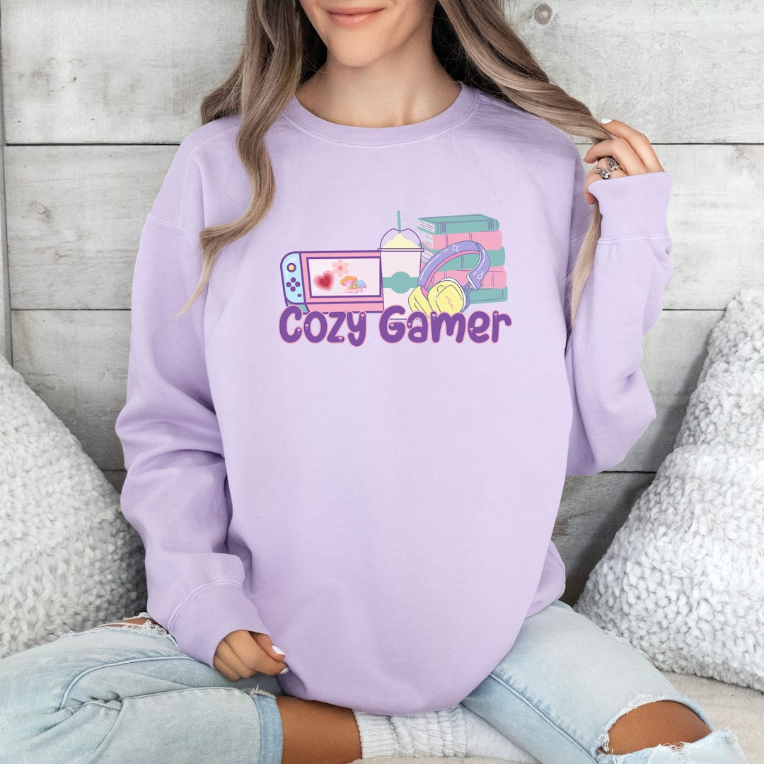 Cozy Gamer Comfort Colors Sweatshirt, Unisex Gaming Crewneck - Etsy