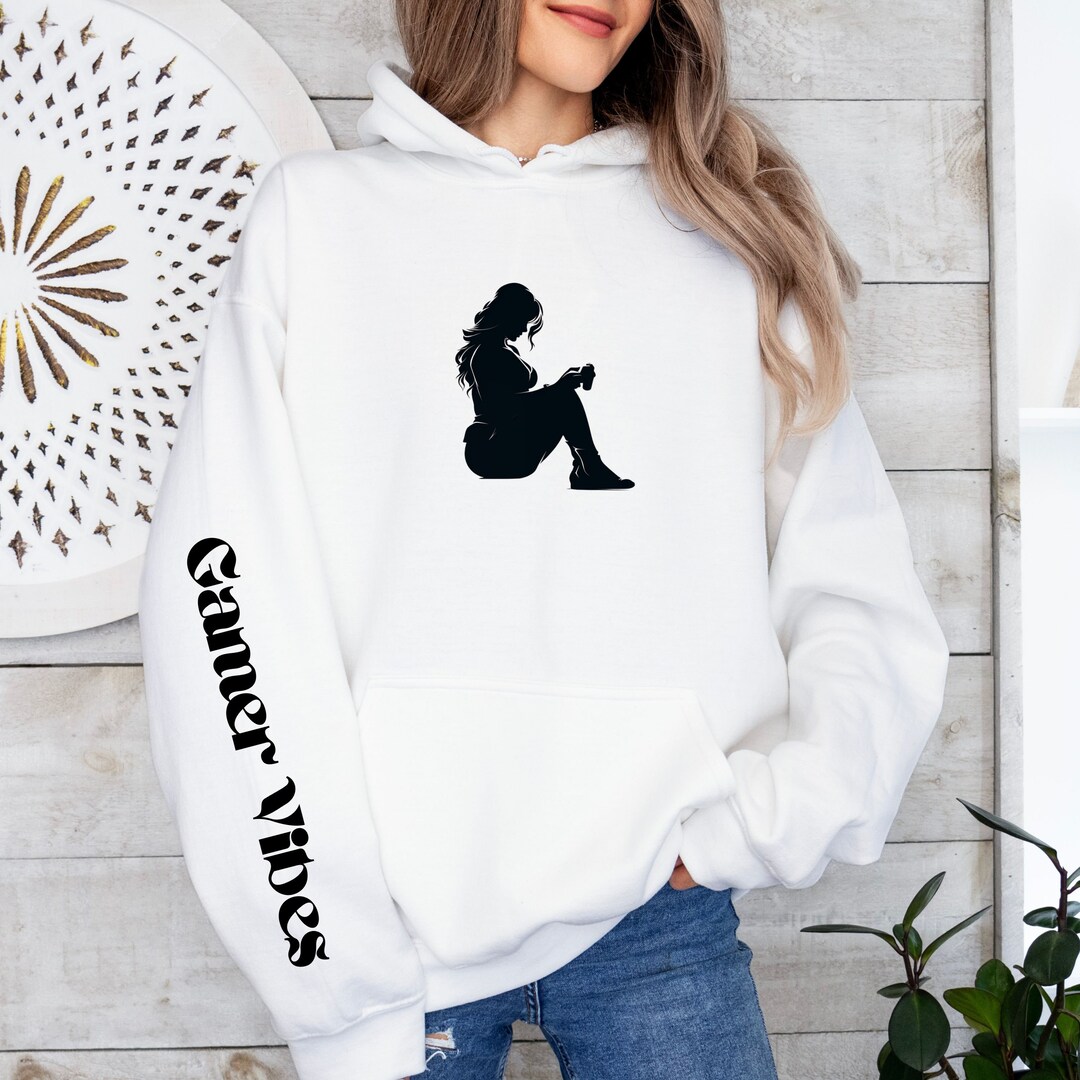 Thick Thighs Gamer Vibes Hooded Sweatshirt, Cozy Gamer Girl Gift ...