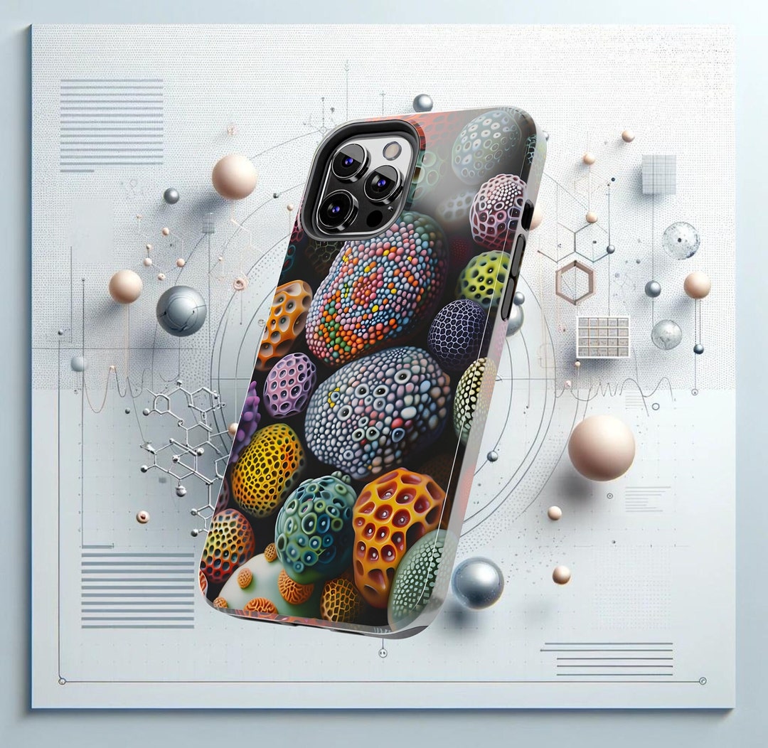 Cellular Elegance Abstract Art Phone Case - Protective Microscopic ...
