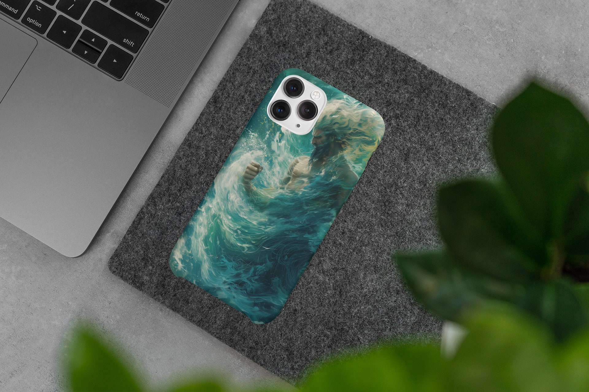 Greek Mythology Ocean's Fury: Poseidon's Embrace - Protective iPhone ...
