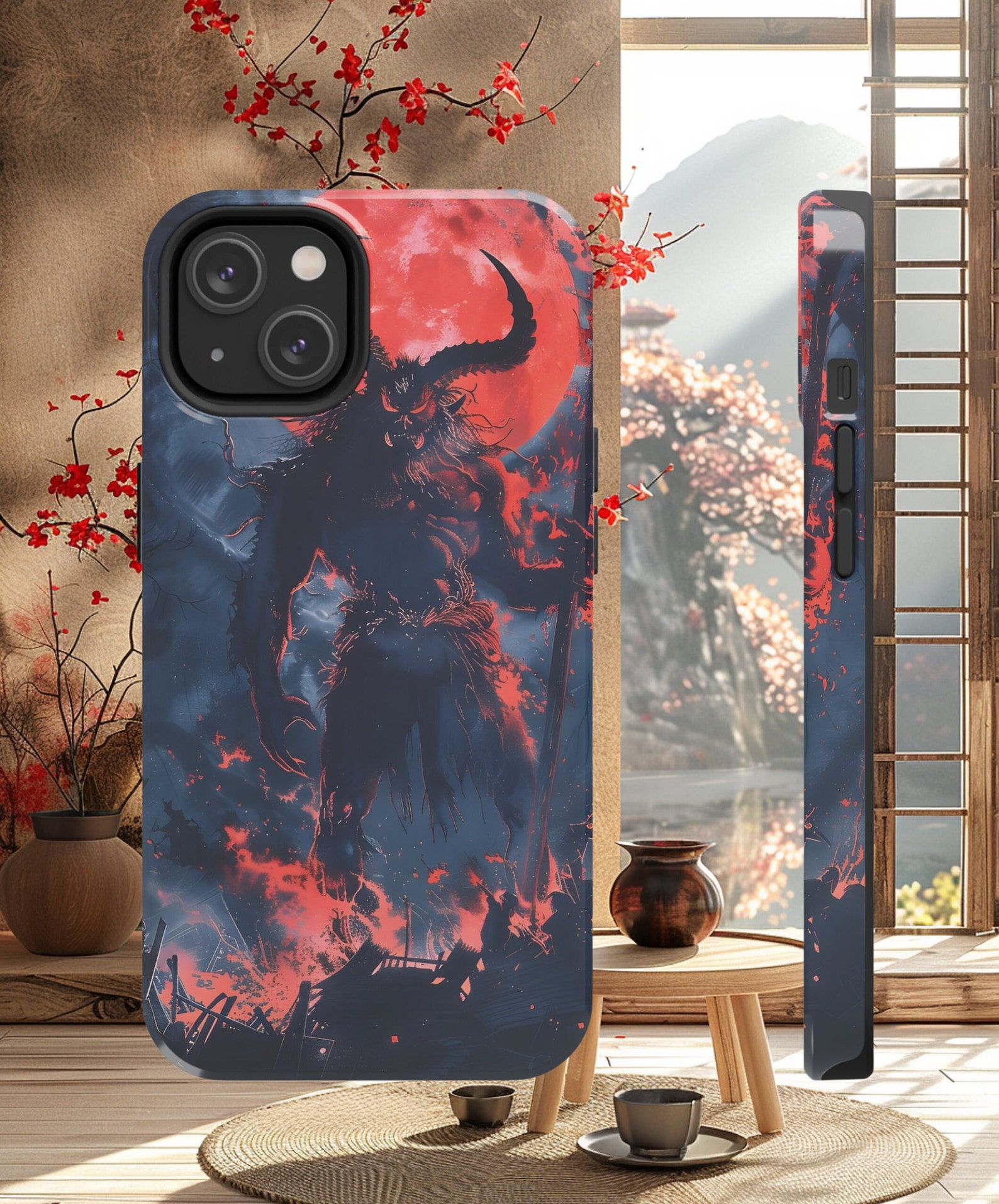 Oni Demon Moonlight iPhone Case - Etsy
