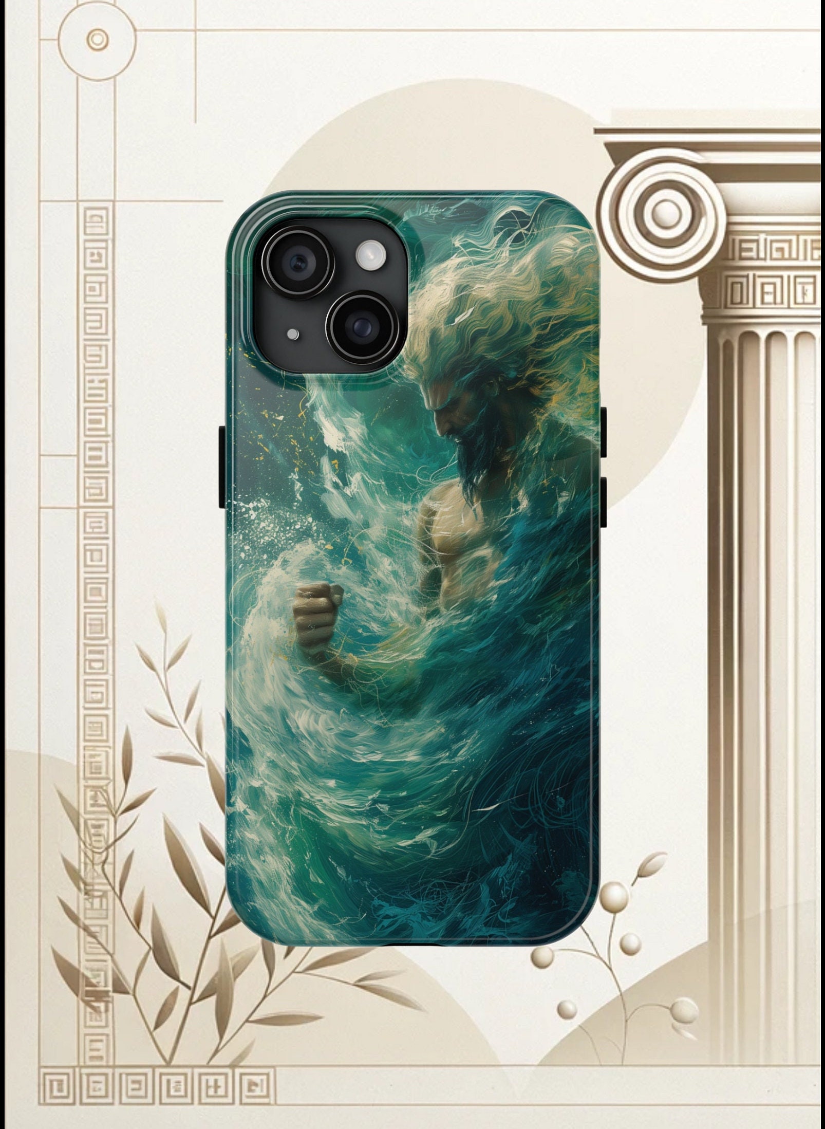 Greek Mythology Ocean's Fury: Poseidon's Embrace - Protective iPhone ...