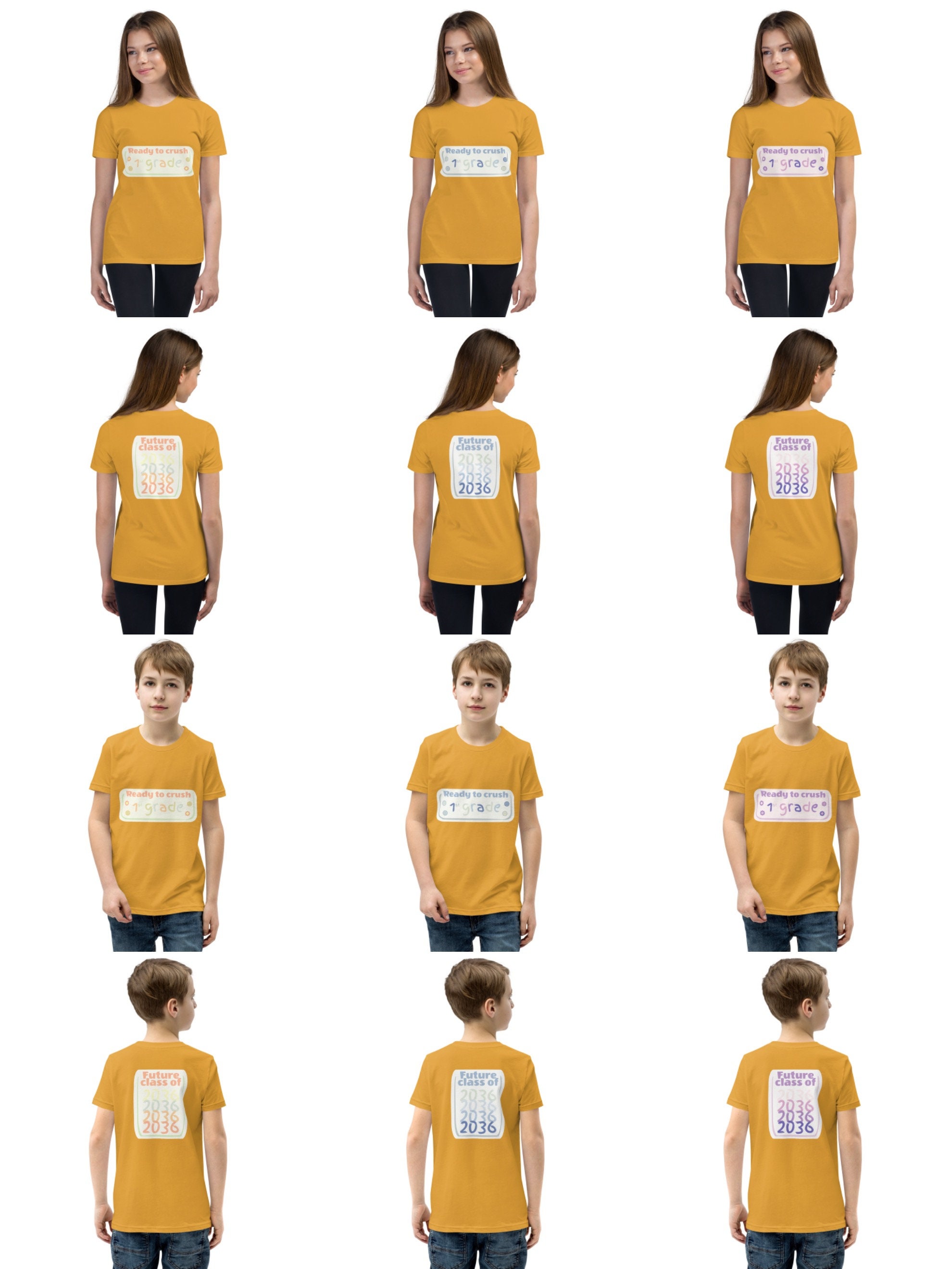 First Day of Class Future Class of / Boy and Girl Youth Short Sleeve T ...