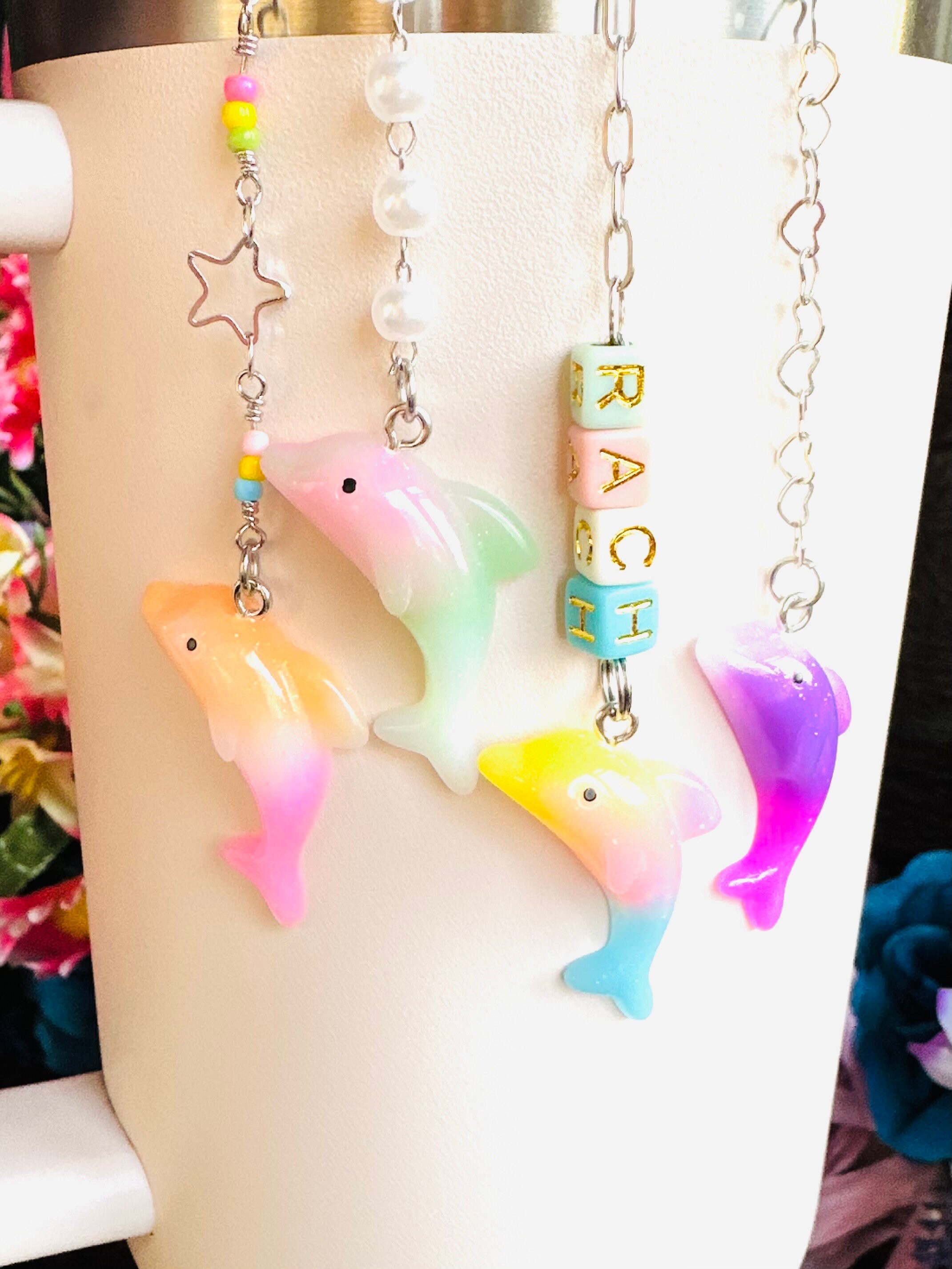 Dolphin Tumbler Charm Dolphin Stanley Accessories Neon Stanley ...