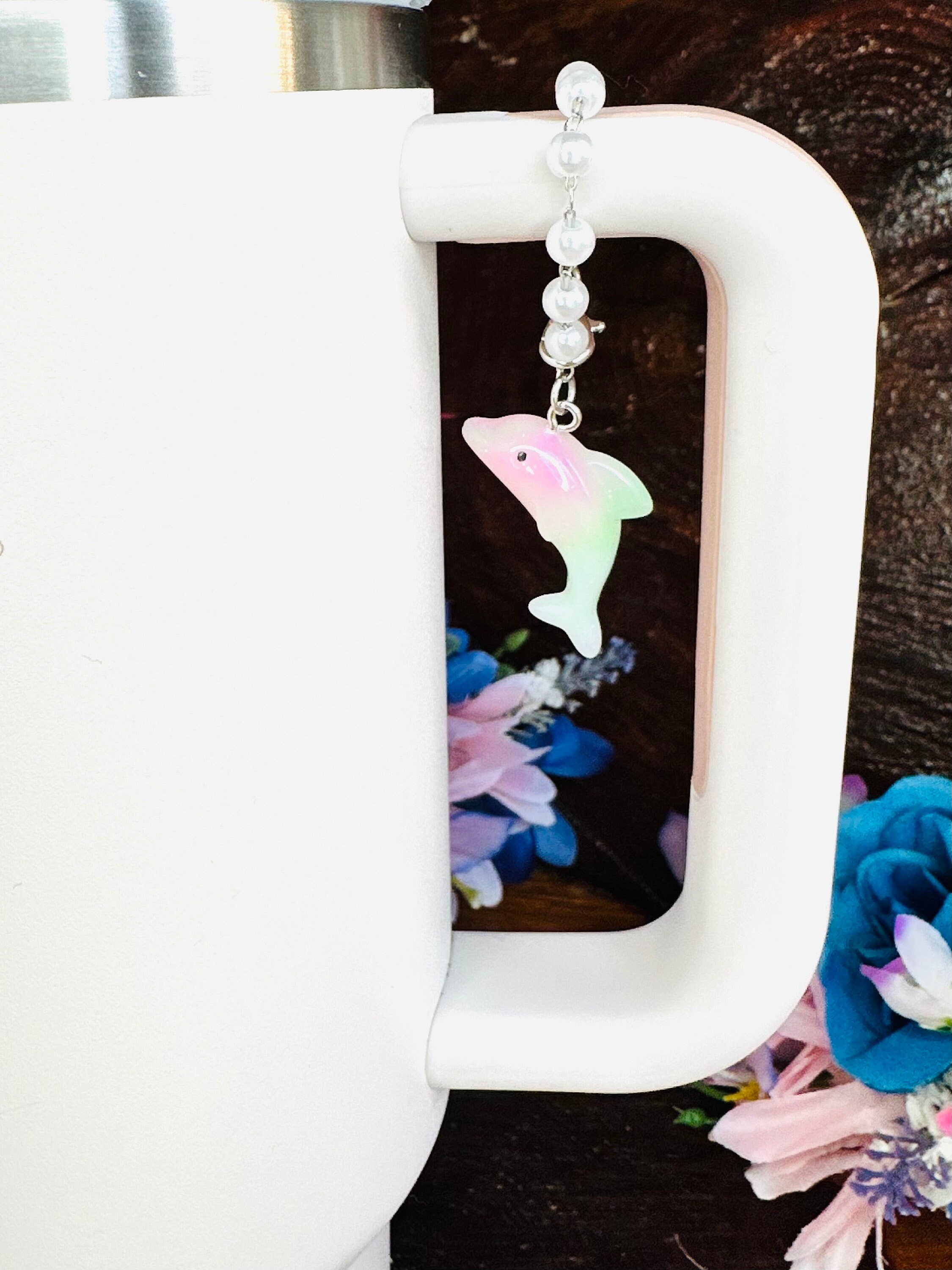 Dolphin Tumbler Charm Dolphin Stanley Accessories Neon Stanley ...