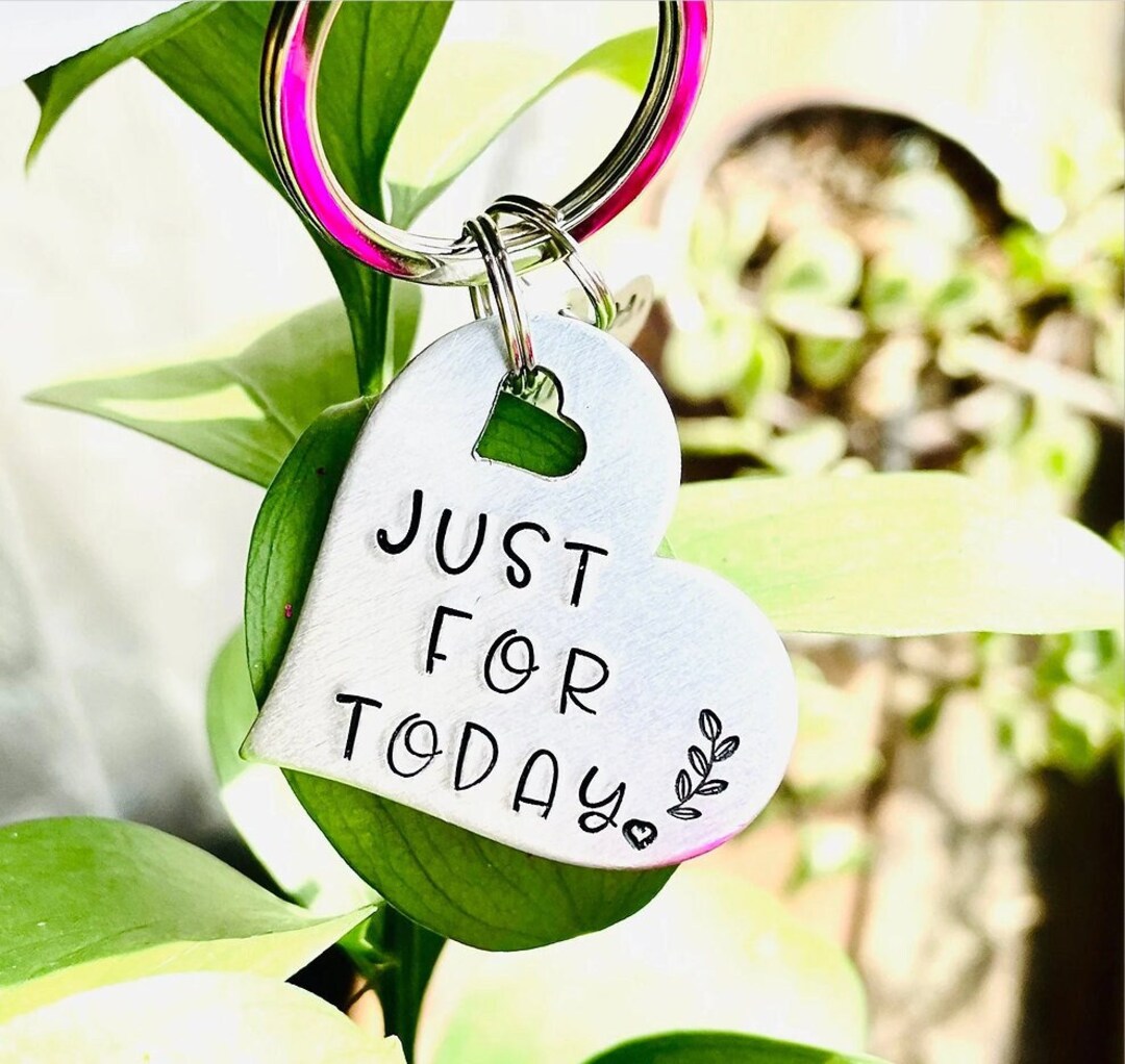 Hand Stamped Sobriety Keychain Sobriety Gift Sobriety Gift for Women ...