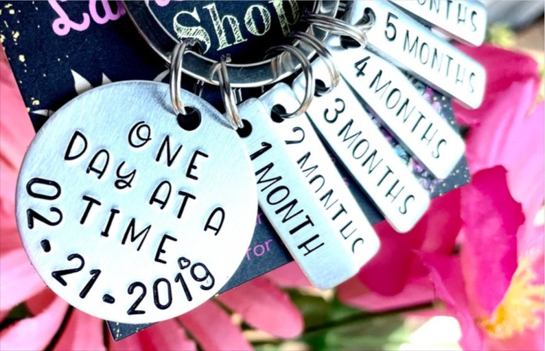 Sobriety Keychain - Sobriety Gift - Sobriety Gift for Women - Sober ...
