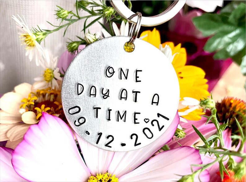Sobriety Keychain - Sobriety Gift - Sobriety Gift for Women - Sober ...