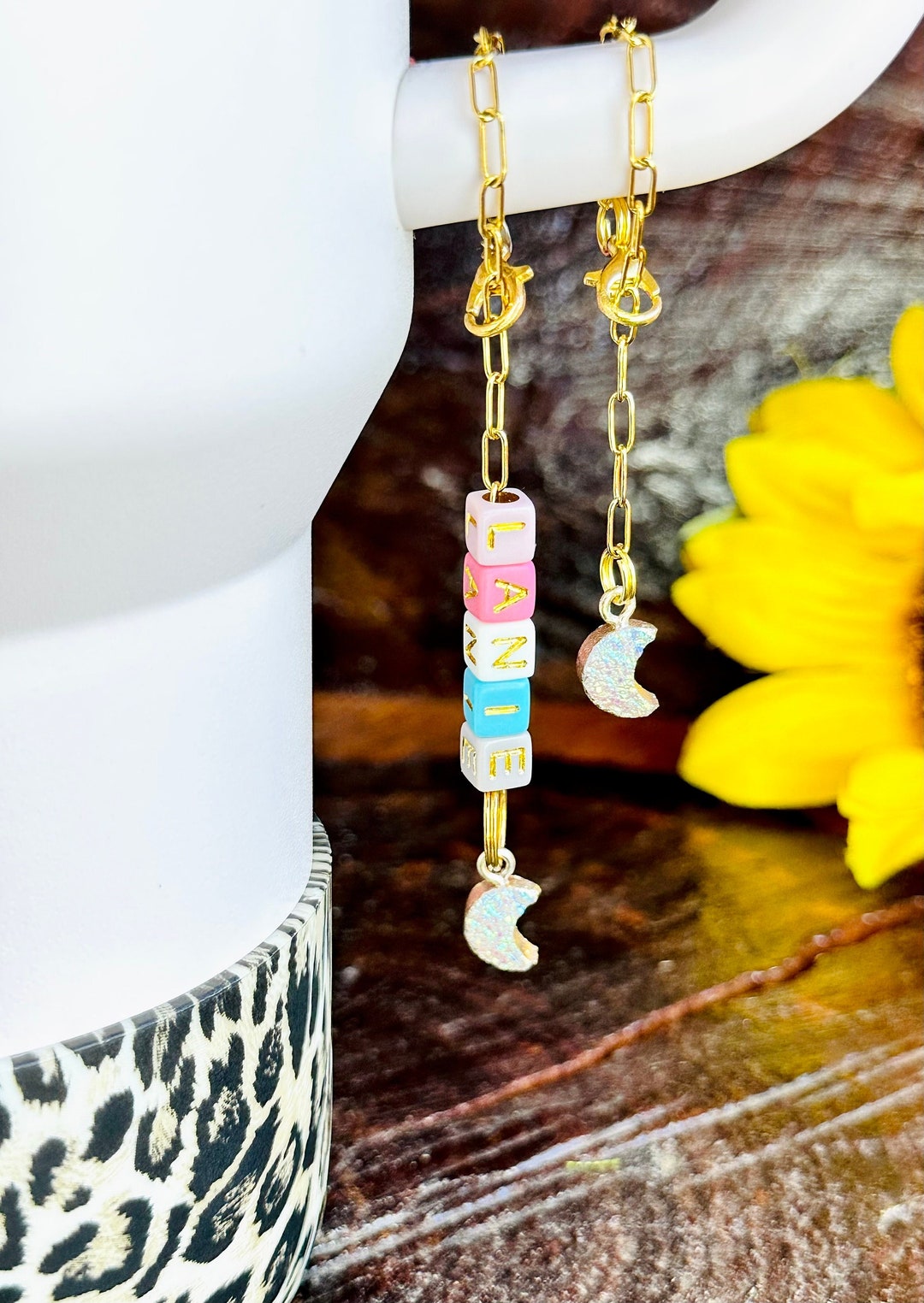 Moon Tumbler Charm Moon Stanley Personalized Staney Charm Stanley ...