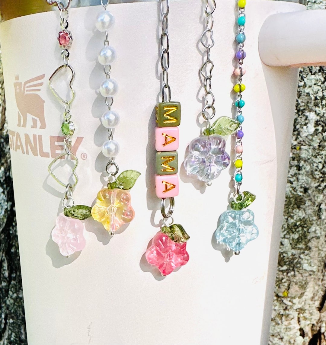 Stanley Handle Charm Stanley Charm Stanley Jewelry Floral Tumbler ...