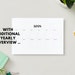 Digital Printable Minimalistic 2024 Calendar + Yearly and Weekly ...