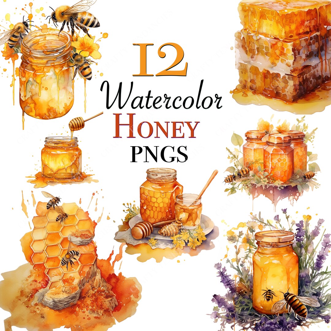 Honey Png File for Instant Download, Honey and Honey Bee Clipart for ...