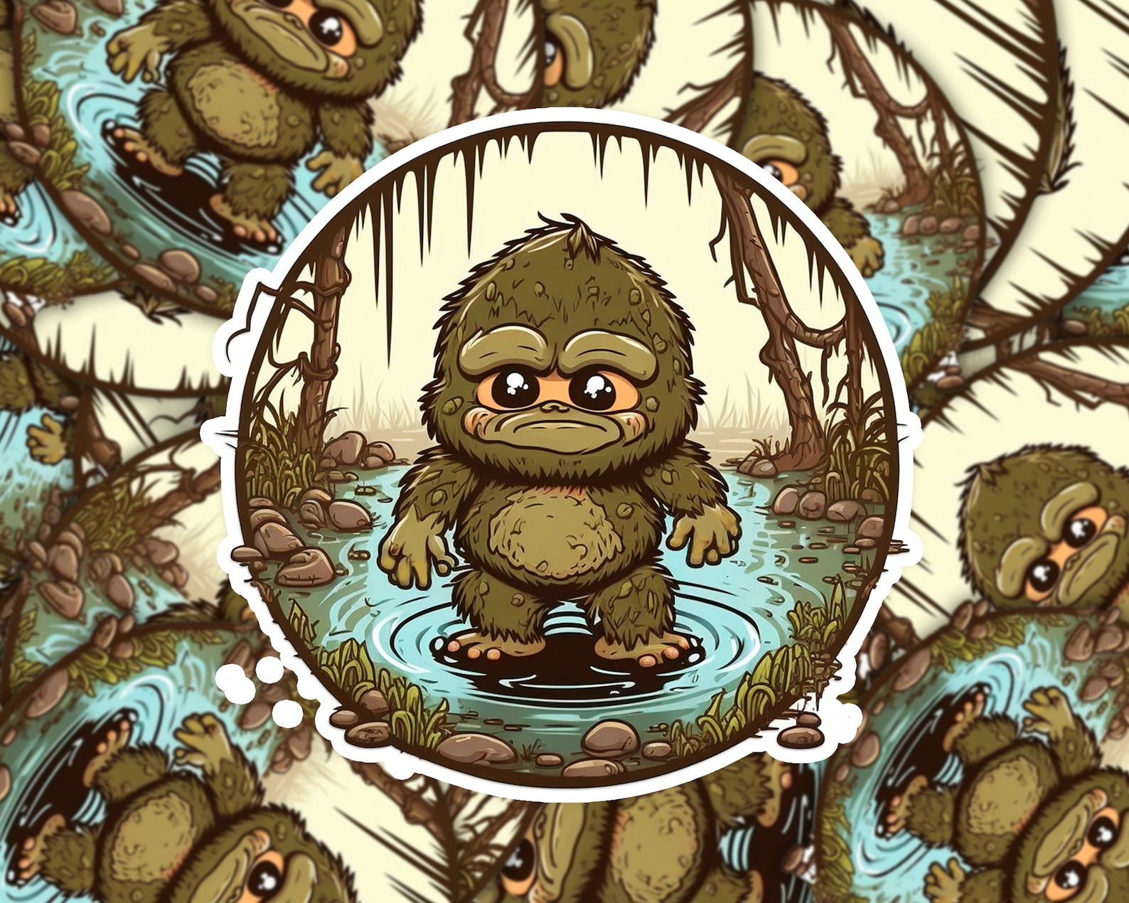 Baby Bigfoot Clipart Files, 12 Baby Sasquatch PNG Files for Stickers ...