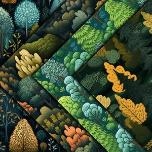 Forest Digital Paper Bundle, 20 Forest Digital Paper Designs for ...