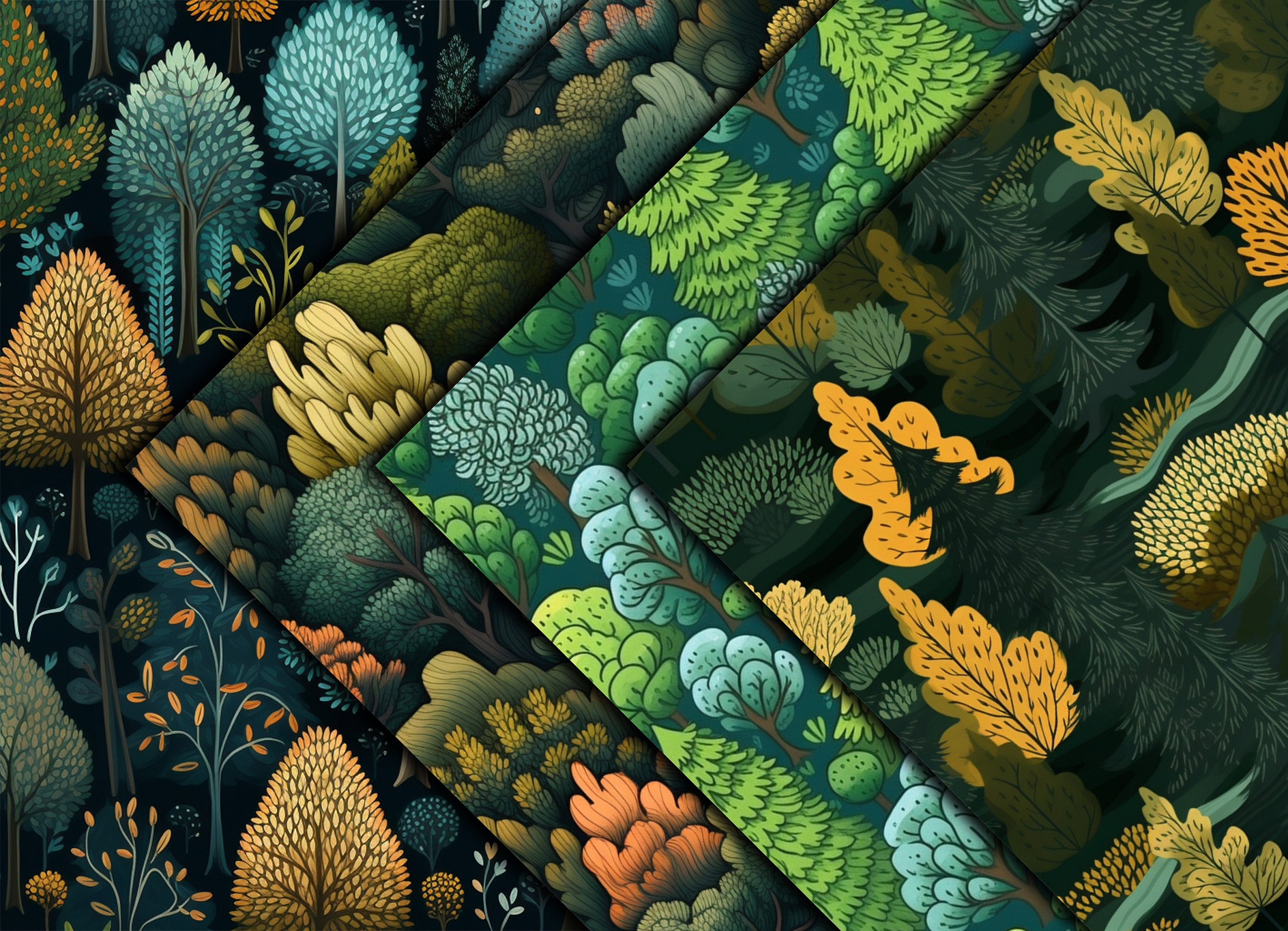 Forest Digital Paper Bundle 20 Forest Digital Paper Designs - Etsy