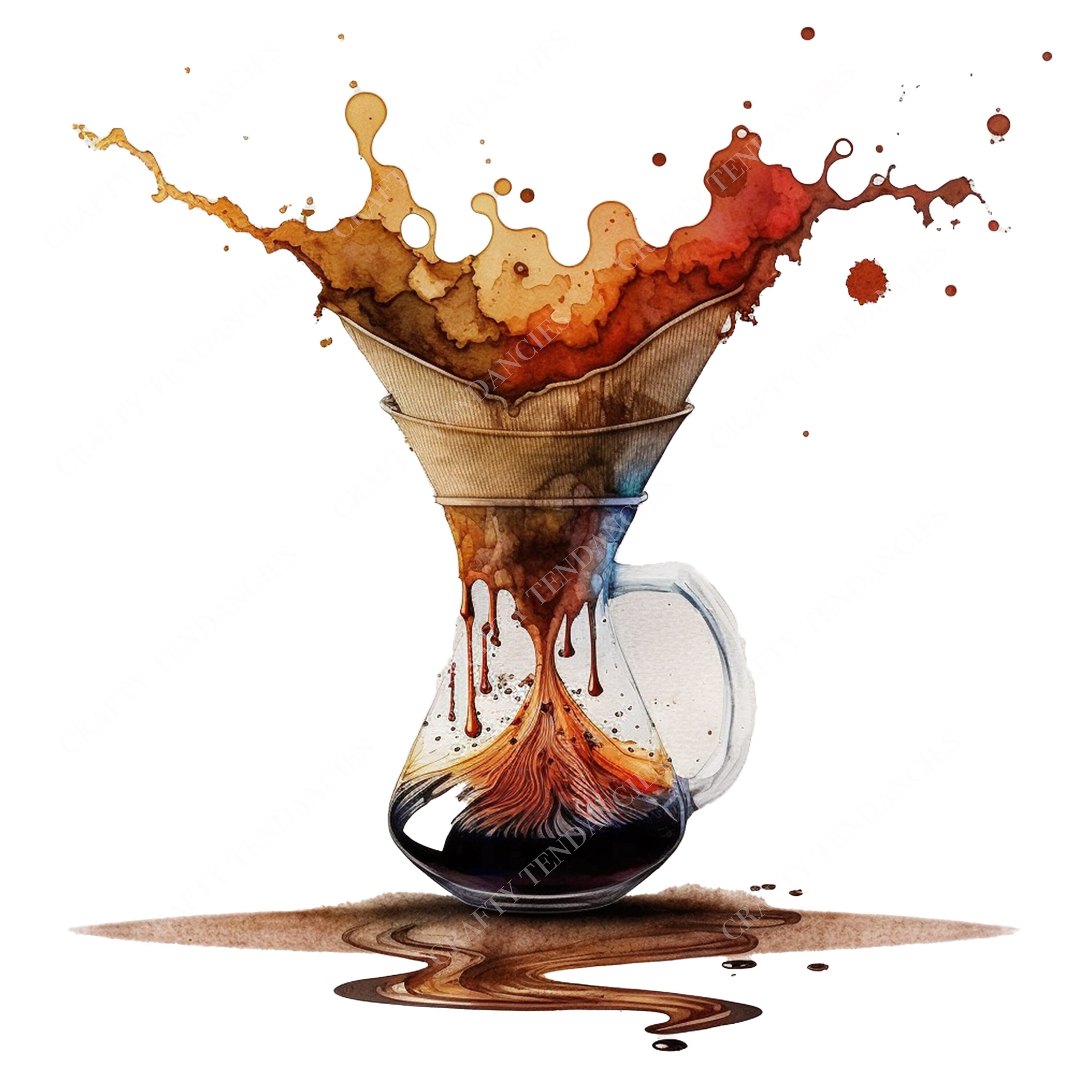 Watercolor Coffee Png Clipart Files 48 Coffee Themed Png - Etsy