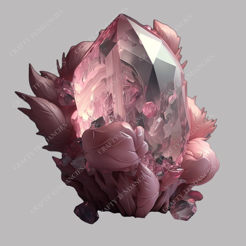 Rose Quartz Clipart PNG Files for Instant Download Realistic Quartz ...
