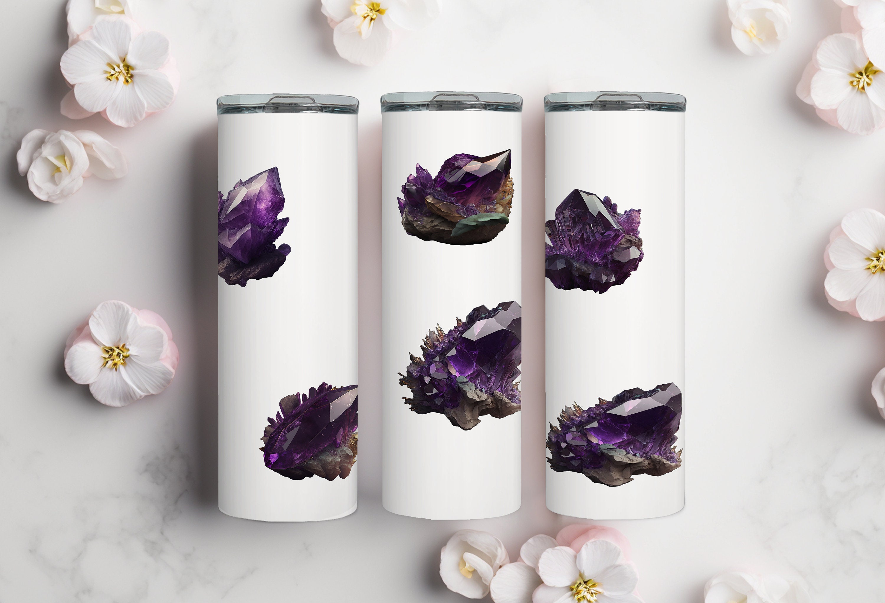 Amethyst Crystal Clipart PNG Files for Instant Download Realistic ...