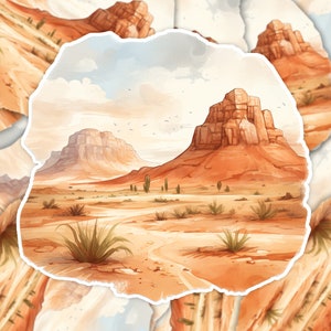Watercolor Desert Landscape Clipart Files for Instant Download ...