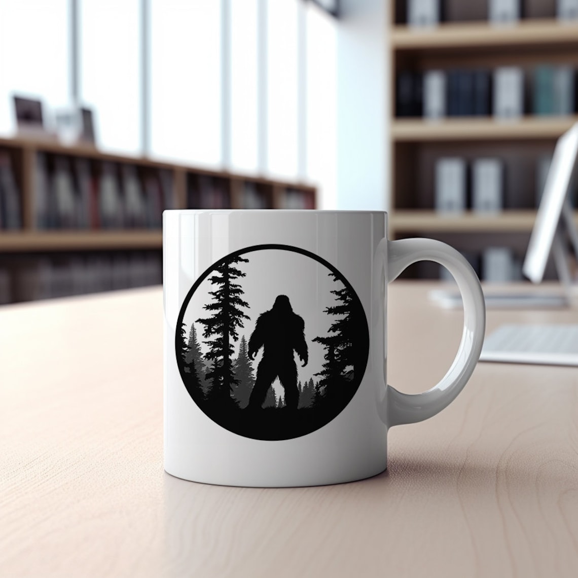 Bigfoot Silhouette Clipart Files for Instant Download, Sasquatch PNG ...