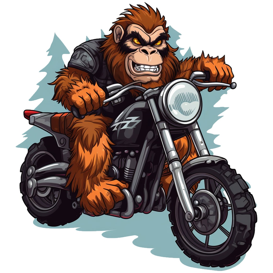 Bigfoot Clipart Files for Download, 12 Funny Bigfoot PNG Designs for ...