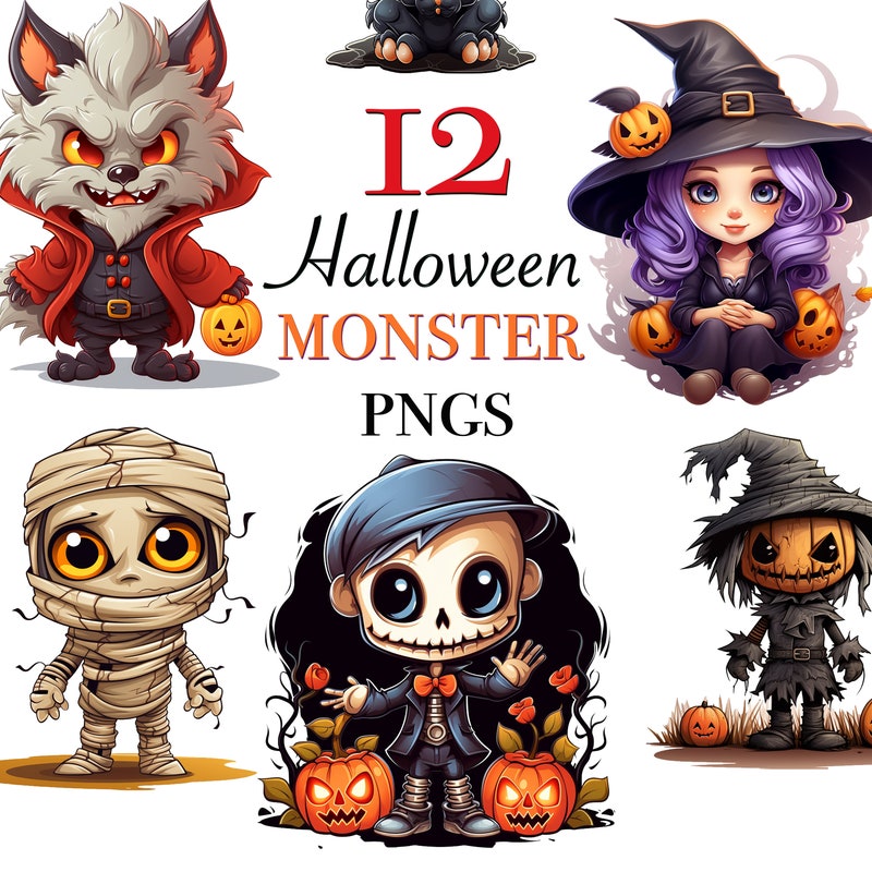 Monster Clipart - Etsy