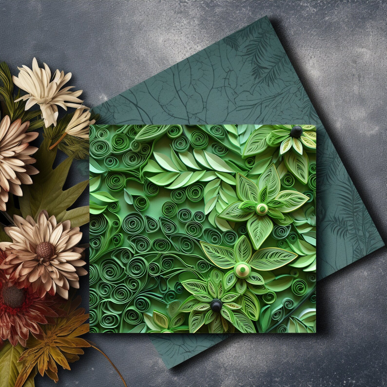 Greenery and Foliage Digital Paper Bundle, 20 Greenery Digital Paper ...